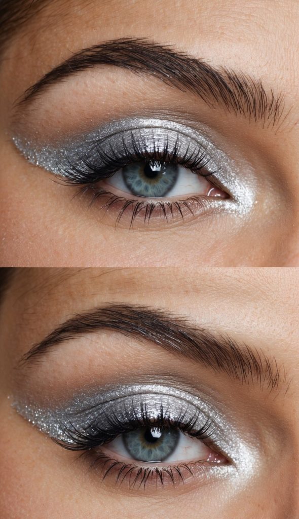 36 Silver Eye Makeup Ideas: Dazzling Metallic Looks