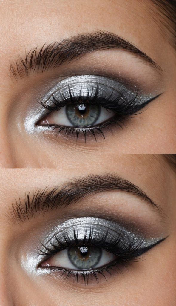 36 Silver Eye Makeup Ideas: Dazzling Metallic Looks