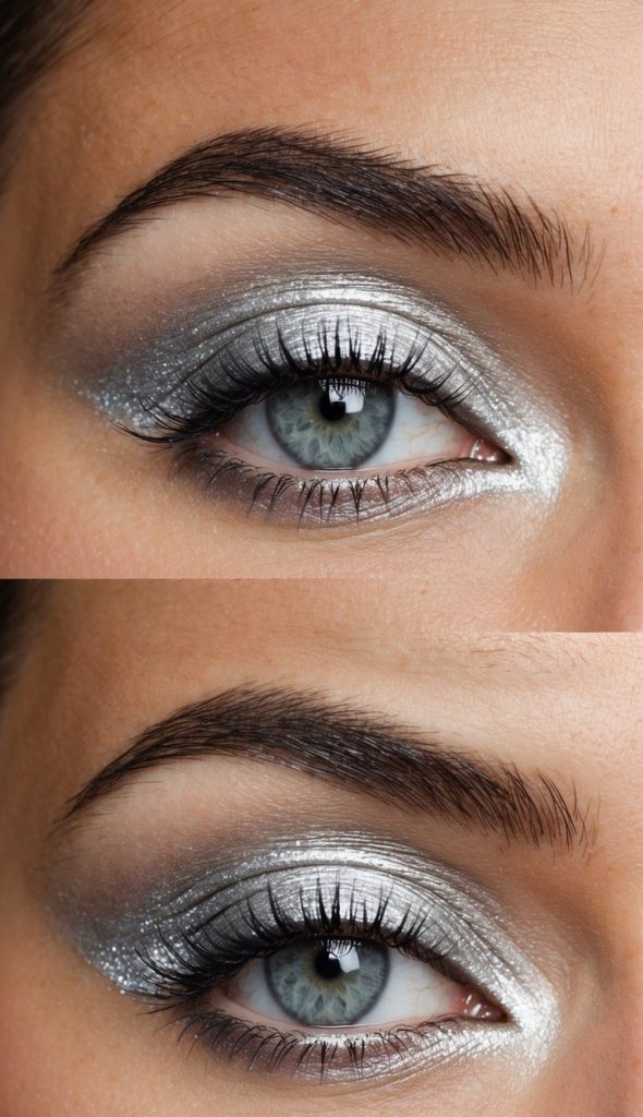 36 Silver Eye Makeup Ideas: Dazzling Metallic Looks