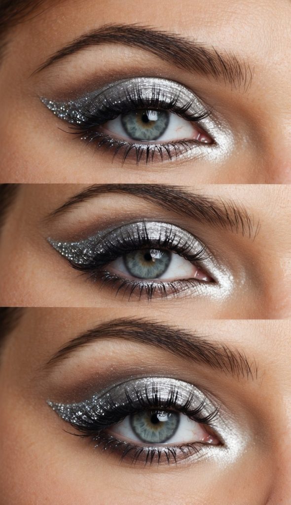 36 Silver Eye Makeup Ideas: Dazzling Metallic Looks