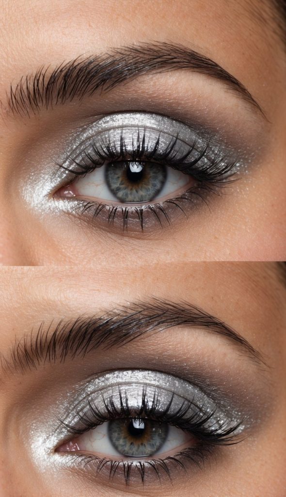 36 Silver Eye Makeup Ideas: Dazzling Metallic Looks