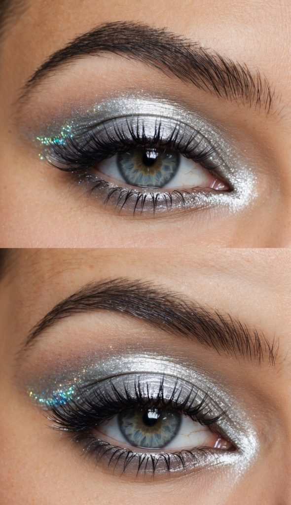 36 Silver Eye Makeup Ideas: Dazzling Metallic Looks