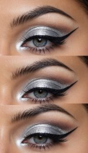 36 Silver Eye Makeup Ideas: Dazzling Metallic Looks