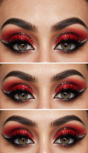 38 Red Eye Makeup Ideas To Spice Up Your Style