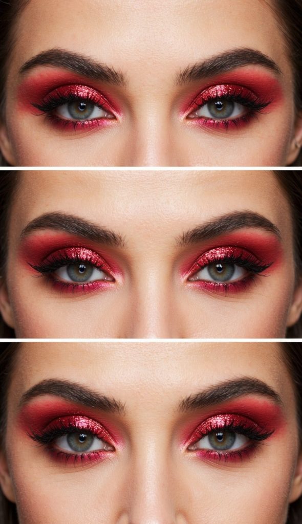 38 Red Eye Makeup Ideas To Spice Up Your Style