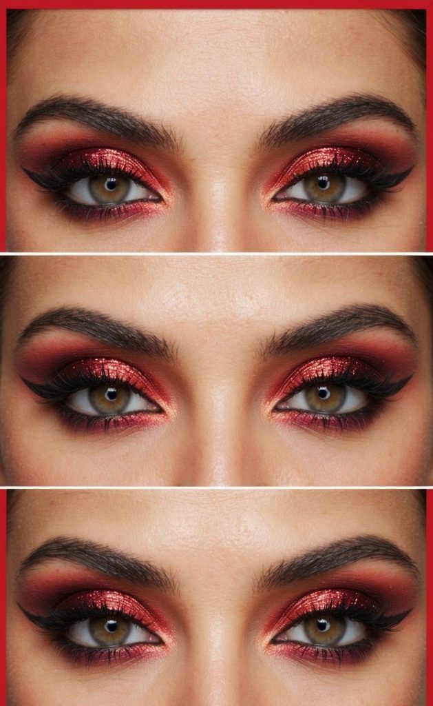 38 Red Eye Makeup Ideas To Spice Up Your Style