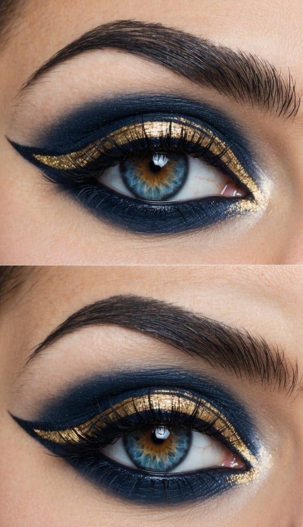 31 Blue and Gold Eye Makeup Ideas: Stunning Royal Looks That Will Make ...