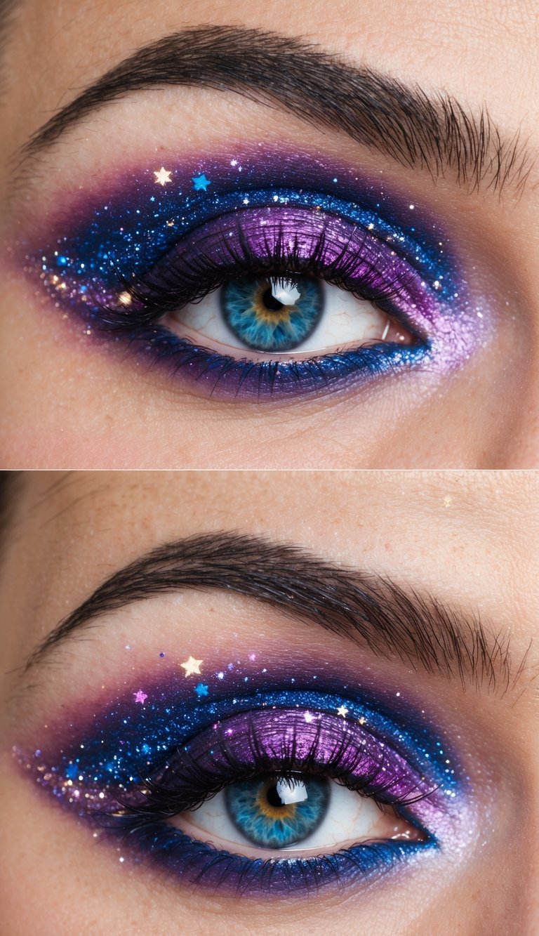 25 Galaxy Eye Makeup Ideas: Create Stunning Cosmic Looks at Home