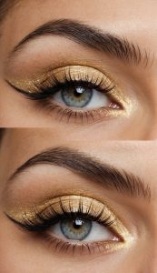 33 Simple Gold Eye Makeup Ideas: Elegant Ways to Add Subtle Sparkle to ...